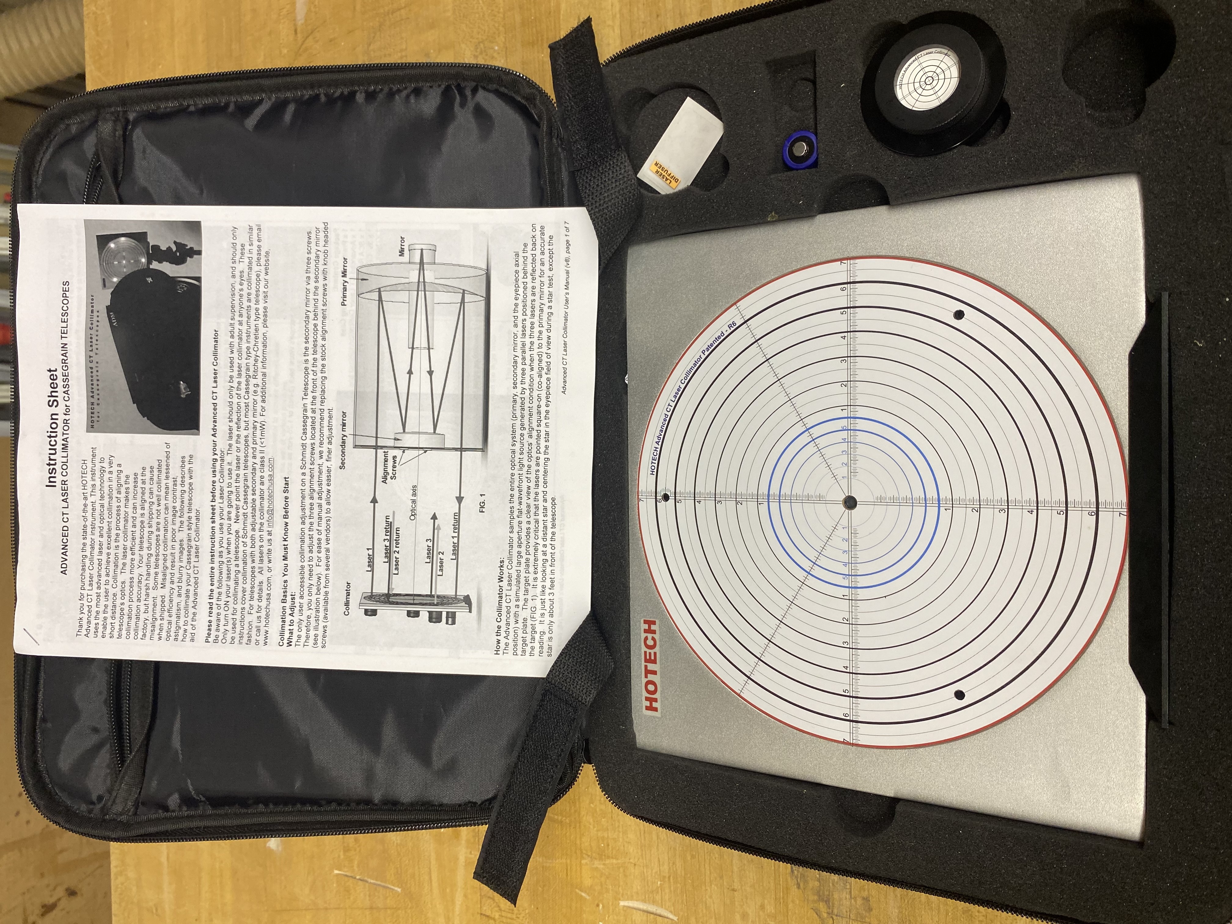 Hotech advanced Ct laser collimator w/ 2" reflector mirror | Astromart