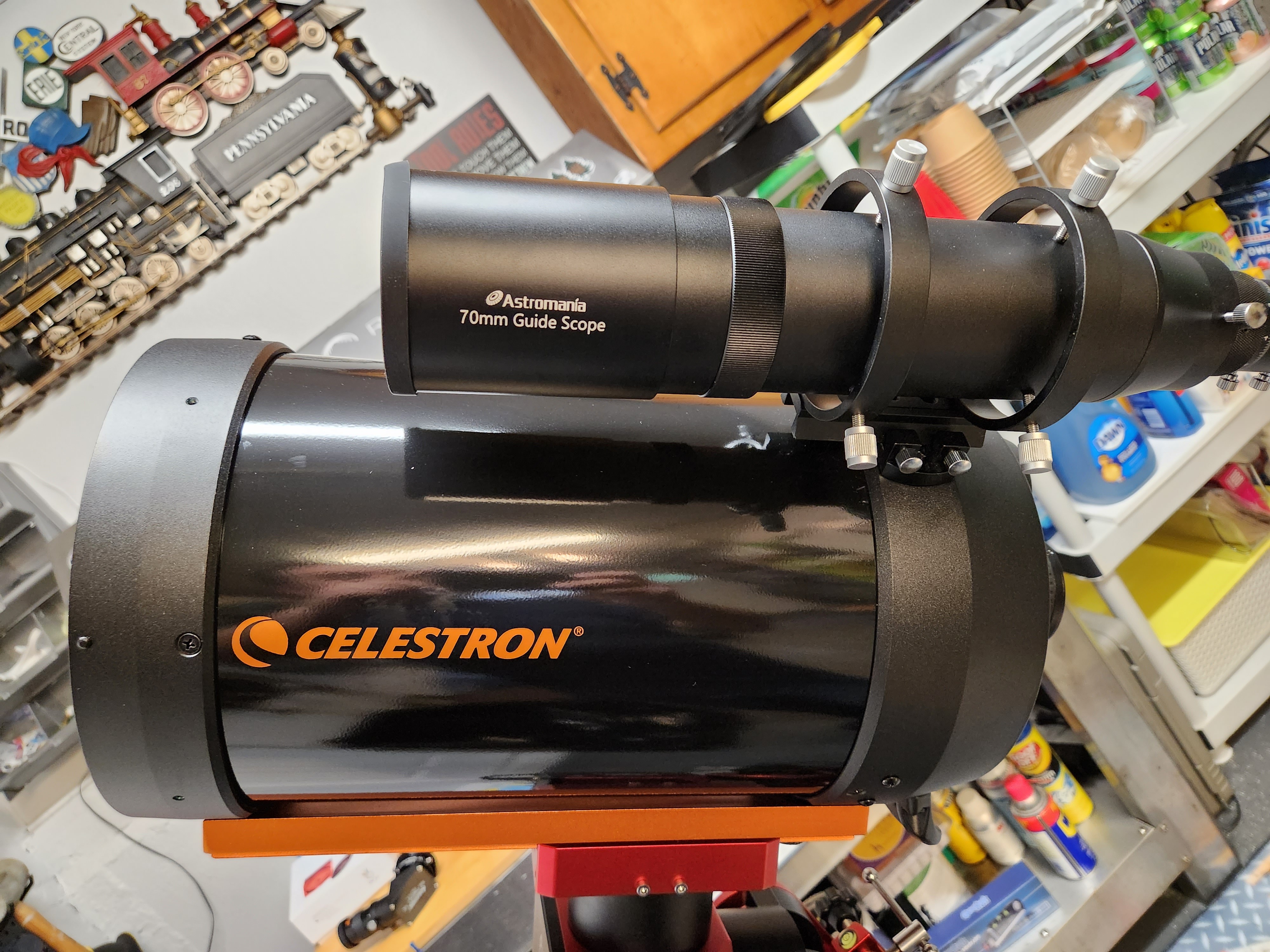 Celestron C8 XLT With Dewheater ring, 70mm guidescope & Clicklock adapter | Astromart